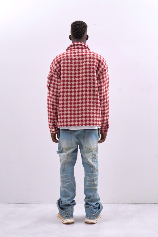 MILITARY CHECK JACKET - RED - MLVINCE