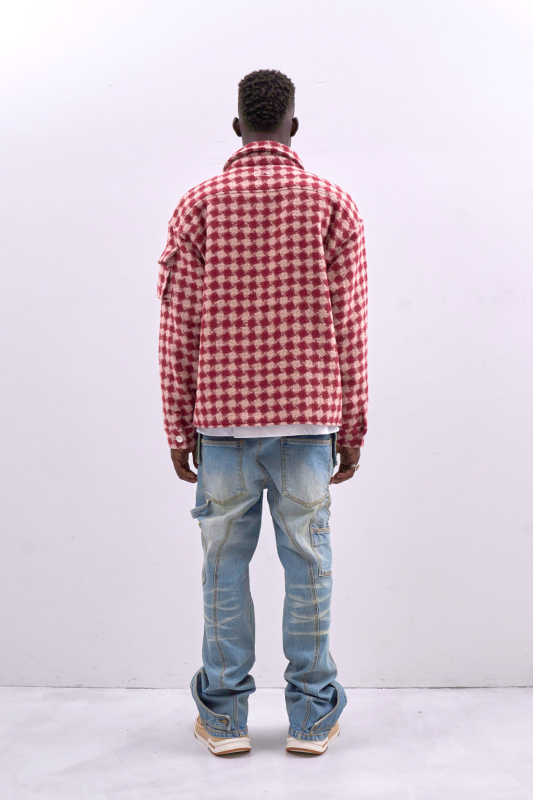 MILITARY CHECK JACKET - RED - MLVINCE